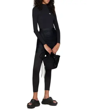 Balenciaga Asymmetrical Hem Mini Skirt With Drawstring