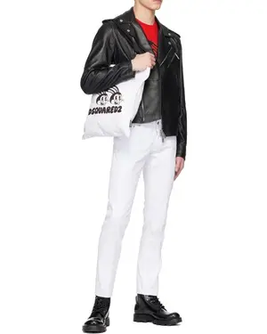 Dsquared2 Leather Biker Jacket - Black