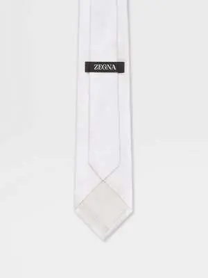 Zegna Silk Neck Tie - White