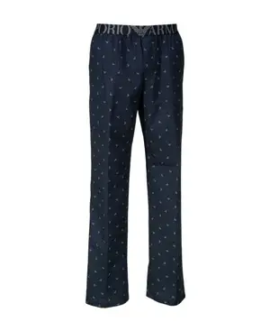 Emporio Armani Logo Print Pants - Black