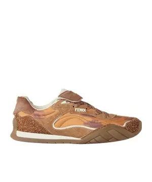 Fendi Wave Pulse Lace-up Sneakers - Brown