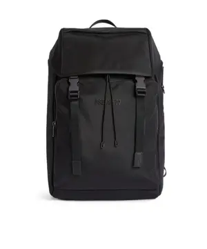 Dsquared2 Foldover Top Backpack - Black