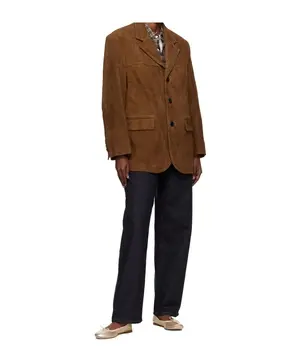 DUNST Single-breasted Suede Jacket