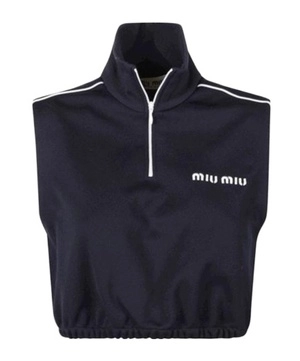 Miu Miu Sleeveless High Collar Top - No