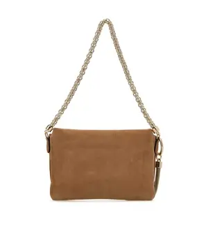 JIMMY CHOO Callie Shoulder Bag With Embossed Logo - Brown