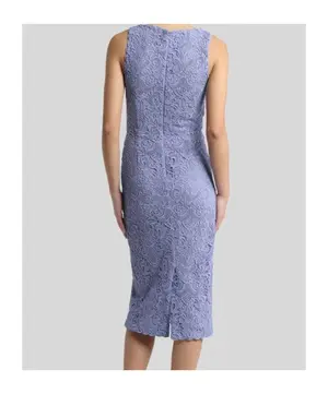 Etro Paisley Macramé Sheath Dress - Blue