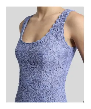 Etro Paisley Macramé Sheath Dress - Blue