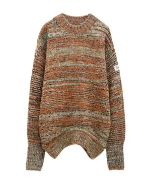 ADER ERROR Striped Round Neck Knitted Sweater