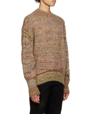 ADER ERROR Striped Round Neck Knitted Sweater
