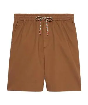 Gucci Drawstring Logo Print Shorts - Brown