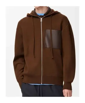 Loewe Zip-up Hoodie - Brown