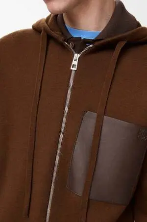 Loewe Zip-up Hoodie - Brown