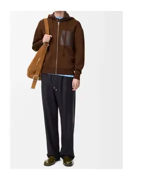 Loewe Zip-up Hoodie - Brown