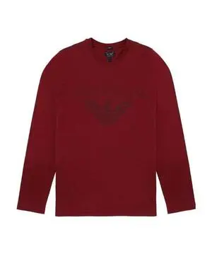 Emporio Armani T-shirt With Round Neck And Long Sleeves - Red