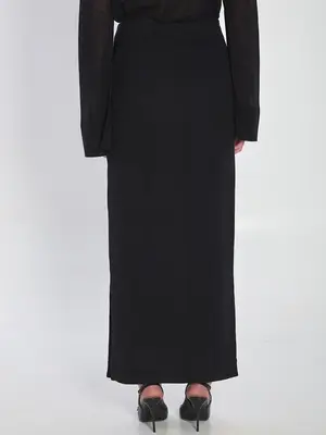 TOTEME Side Slit Slim Fit Midi Skirt