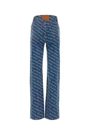 Alexander Wang Mid Rise Jeans With All-over Logo Print