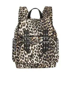 GANNI Printed Buckled Backpack