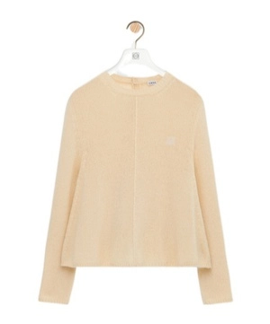 Loewe Button-back Knitted Sweater - Off-white