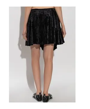 GANNI Draped Mini Skirt - Black