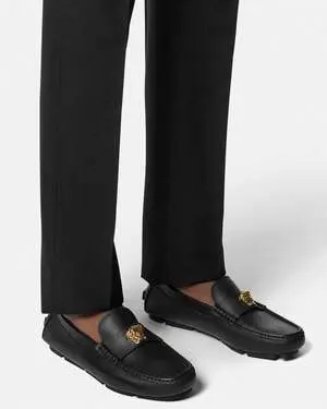Versace Medusa-head Ruched Loafers