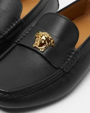 Versace Medusa-head Ruched Loafers