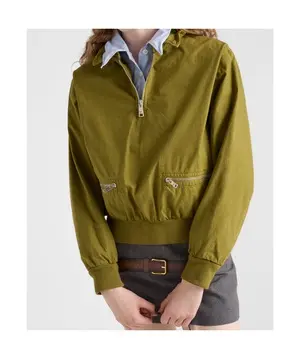 Prada Half-zip Poplin Jacket