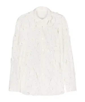 POST ARCHIVE FACTION (PAF) Cut-out Detail Long-sleeve Shirt - White