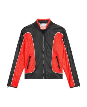 DIESEL® Two-tone Panelled Bomber Jacket - Black
