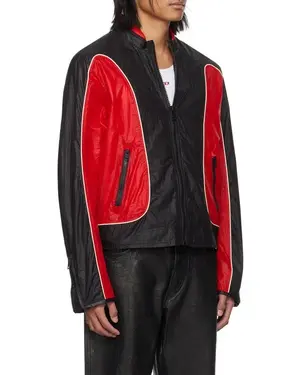 DIESEL® Two-tone Panelled Bomber Jacket - Black