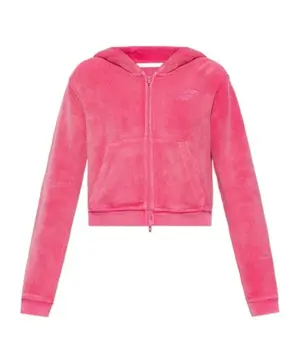 Alexander Wang Embroidered Hooded Zip-up Top - Pink