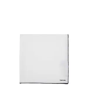 TOM FORD Satin Pocket Square - White
