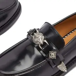 Toga Logo Embellished Low Heel Loafers