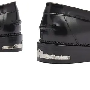 Toga Logo Embellished Low Heel Loafers