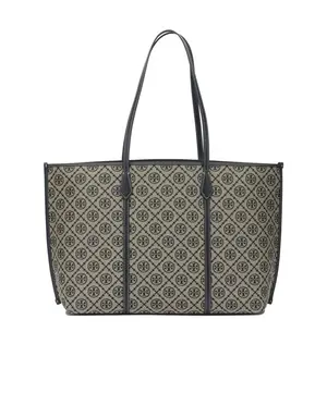 Tory Burch Perry T Monogram Tote Bag - Black