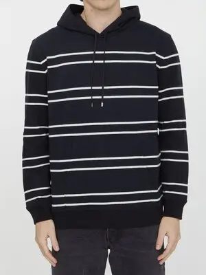 Saint Laurent Striped Drawstring Hoodie