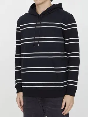 Saint Laurent Striped Drawstring Hoodie