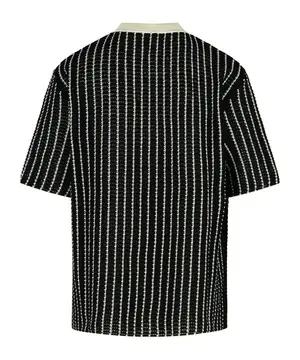 JIL SANDER Embellished Crochet T-shirt - Black