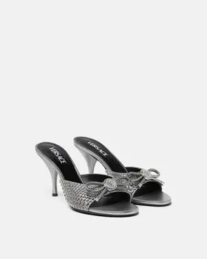 Versace Embellished Opera Bow Mules
