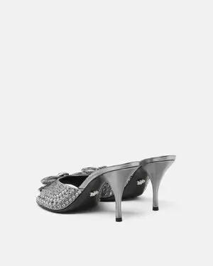Versace Embellished Opera Bow Mules