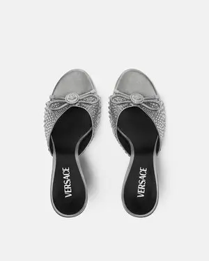 Versace Embellished Opera Bow Mules