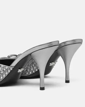 Versace Embellished Opera Bow Mules