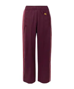 WALES BONNER Burgundy Jersey Track Pants