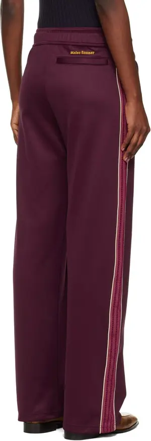 WALES BONNER Burgundy Jersey Track Pants