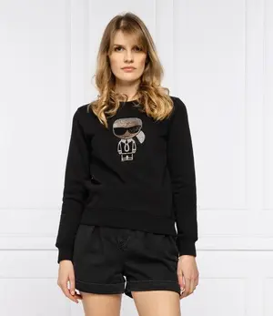 Karl Lagerfeld K/ikonik Embellished Crewneck Sweatshirt