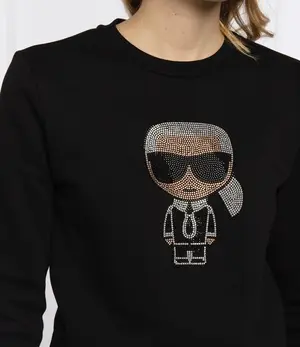 Karl Lagerfeld K/ikonik Embellished Crewneck Sweatshirt
