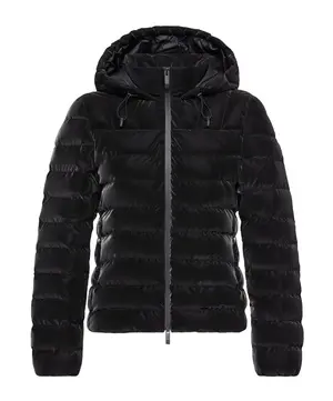 Moncler Logo Patch Quilted Hooded Jacket