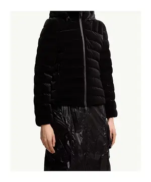 Moncler Logo Patch Quilted Hooded Jacket