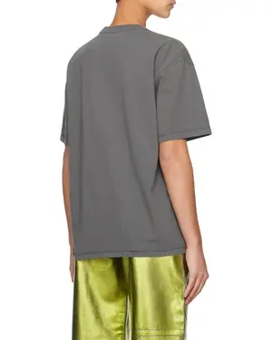 GANNI Logo Printed Crewneck T-shirt