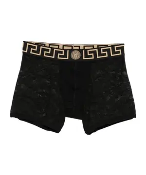 Versace Logo-pattern Boxers - Black