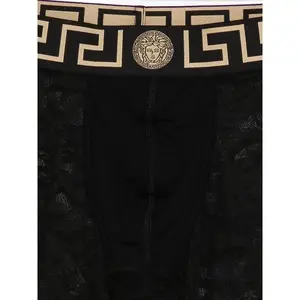Versace Logo-pattern Boxers - Black